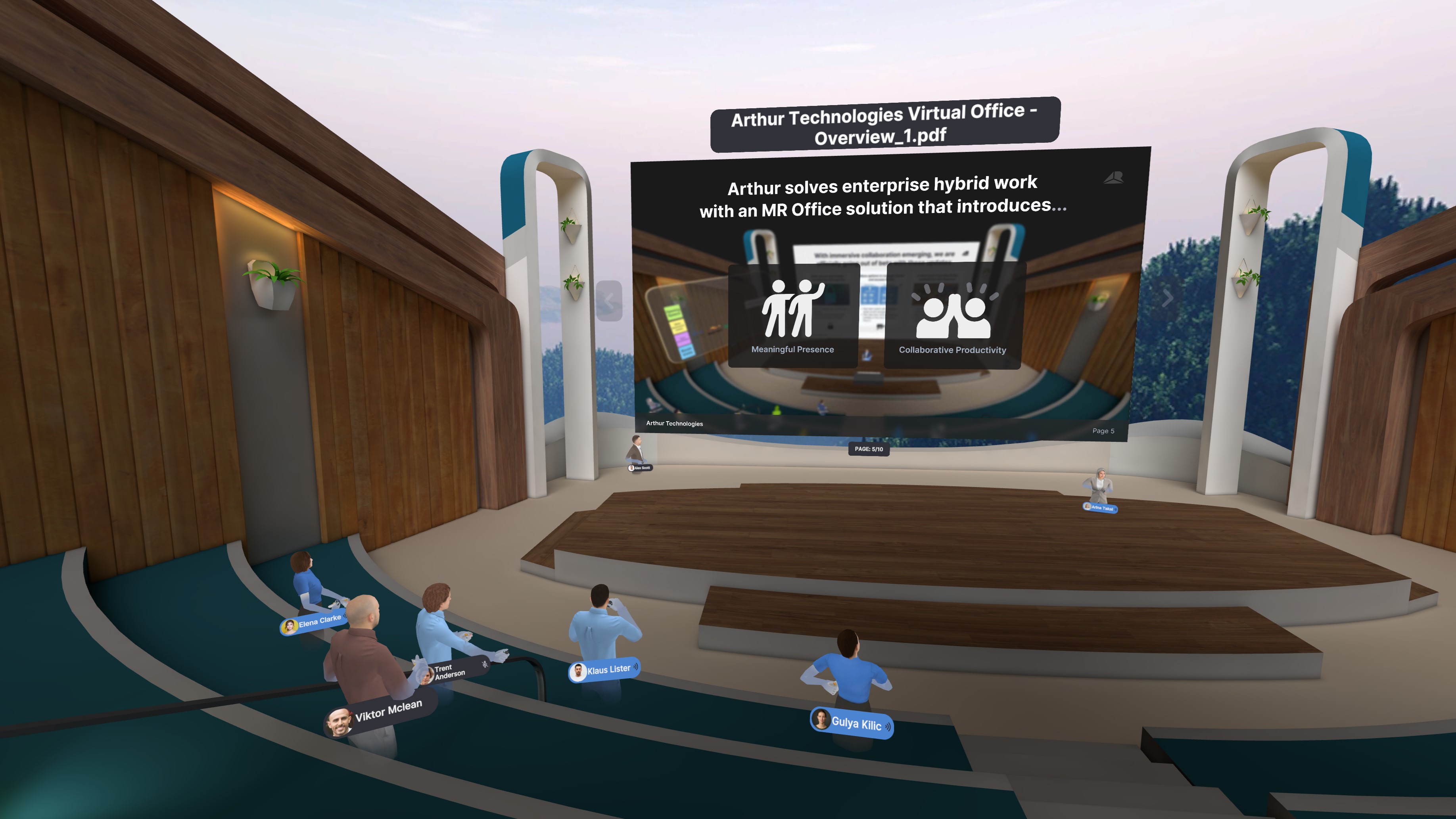 Arthur: Helping you meet and collaborate in VR