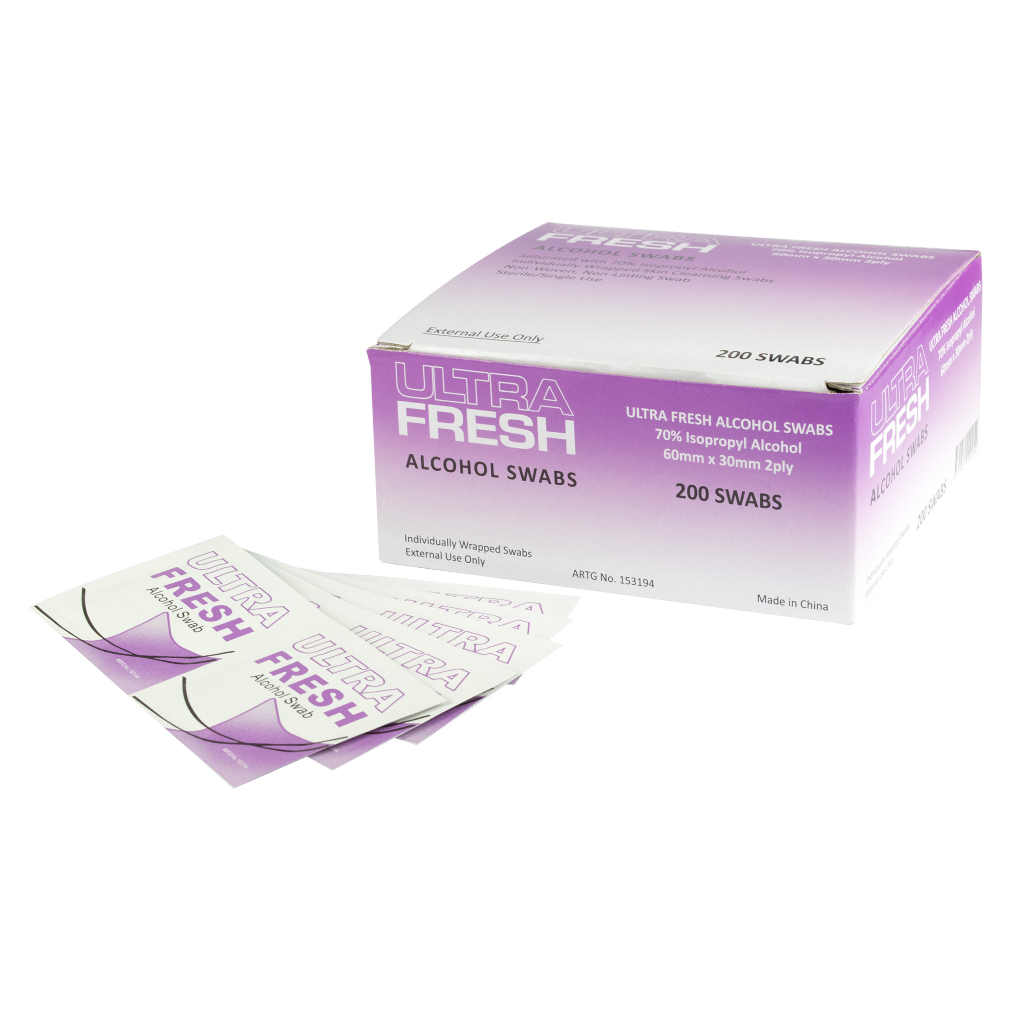 ULTRA FRESH Isopropyl Alcohol Swabs