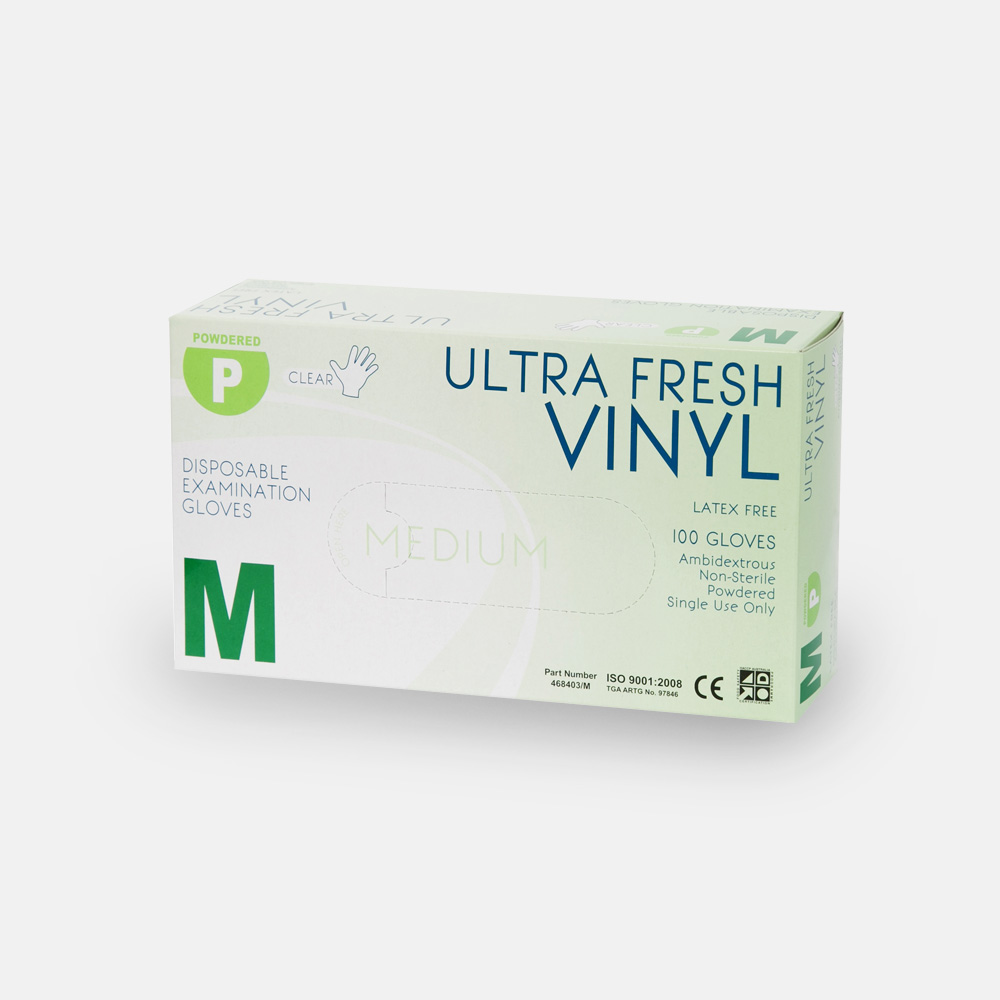 ULTRA FRESH Black Nitro Nitrile Disposable Gloves