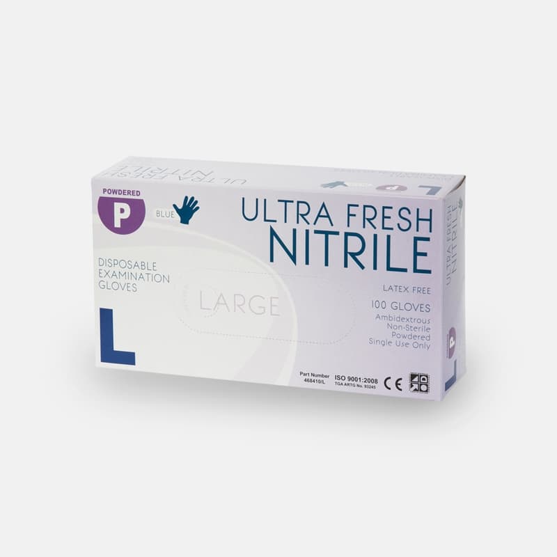 ULTRA FRESH Black Nitro Nitrile Disposable Gloves