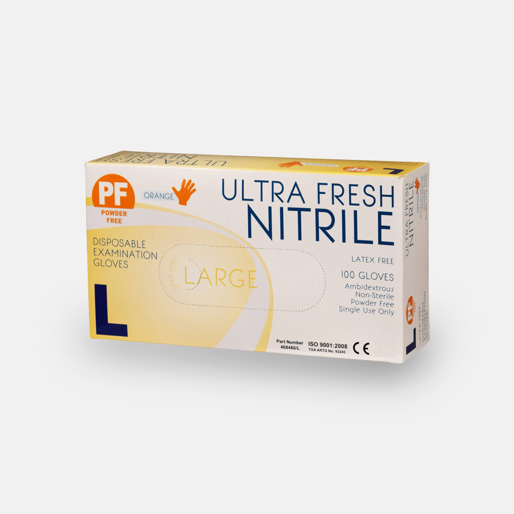 ULTRA FRESH Black Nitro Nitrile Disposable Gloves