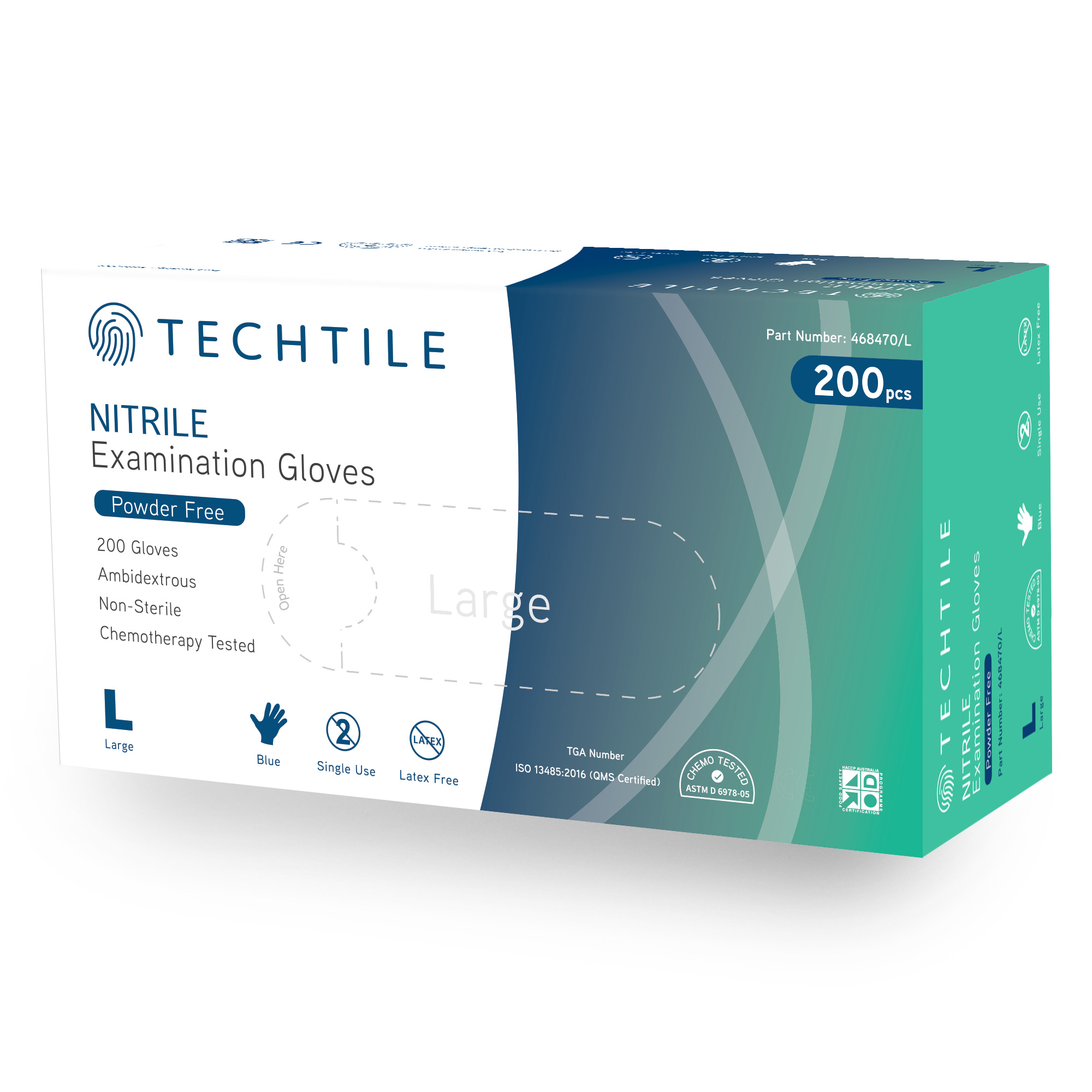 TECHTILE Examination Nitrile Powder Free Gloves
