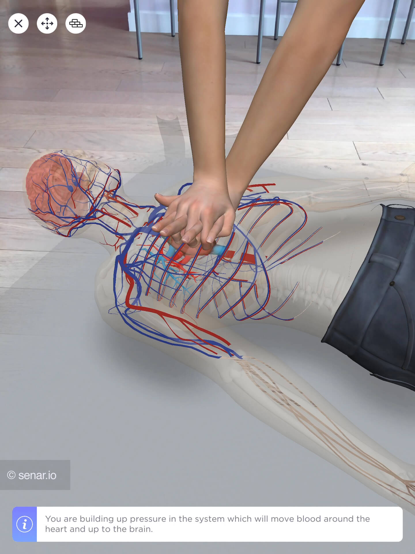 CPR and AED (Defibrillator) in Augmented Reality
