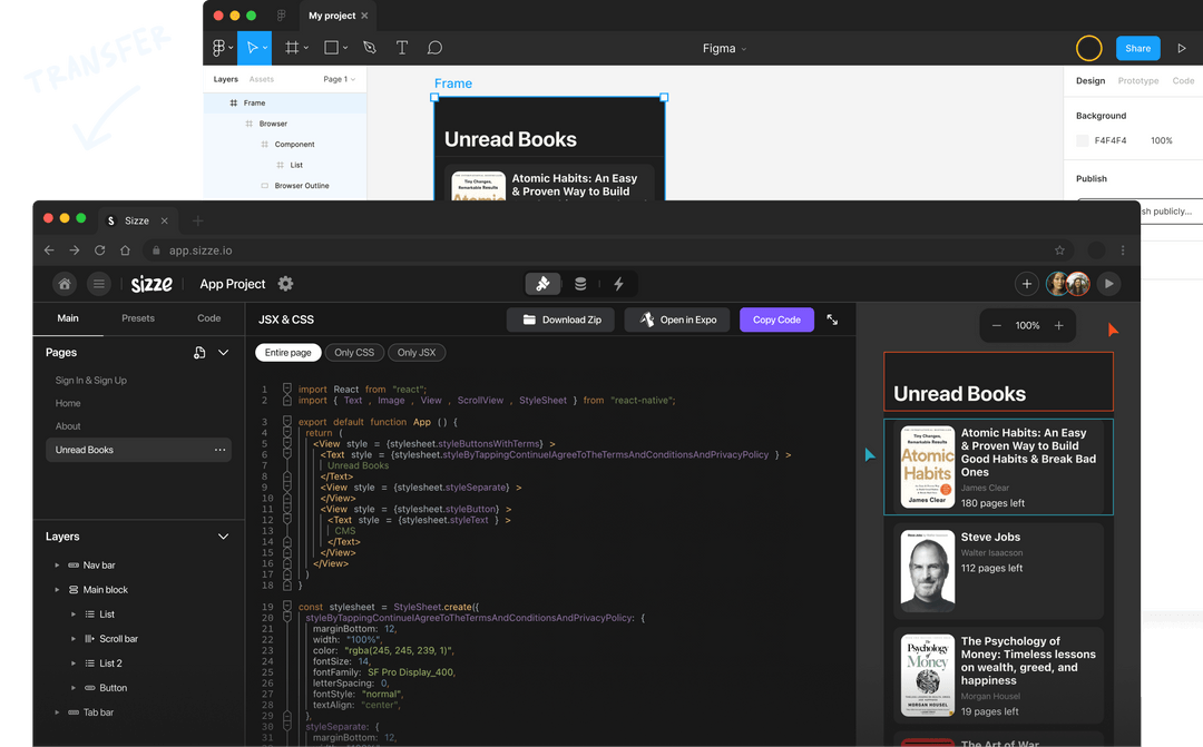 Sizze - Design to Real Code