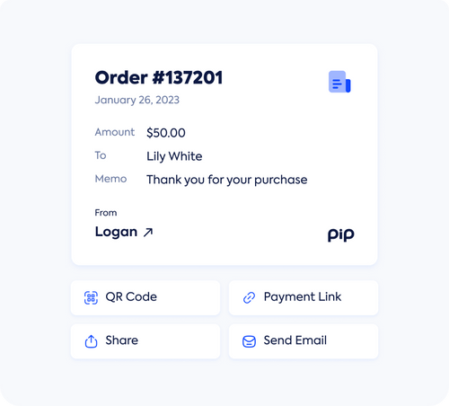 PIP Invoice | Create and Send crypto invoices with email billing