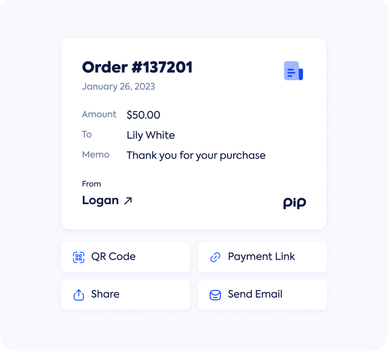 PIP Invoice | Create and Send crypto invoices with email billing