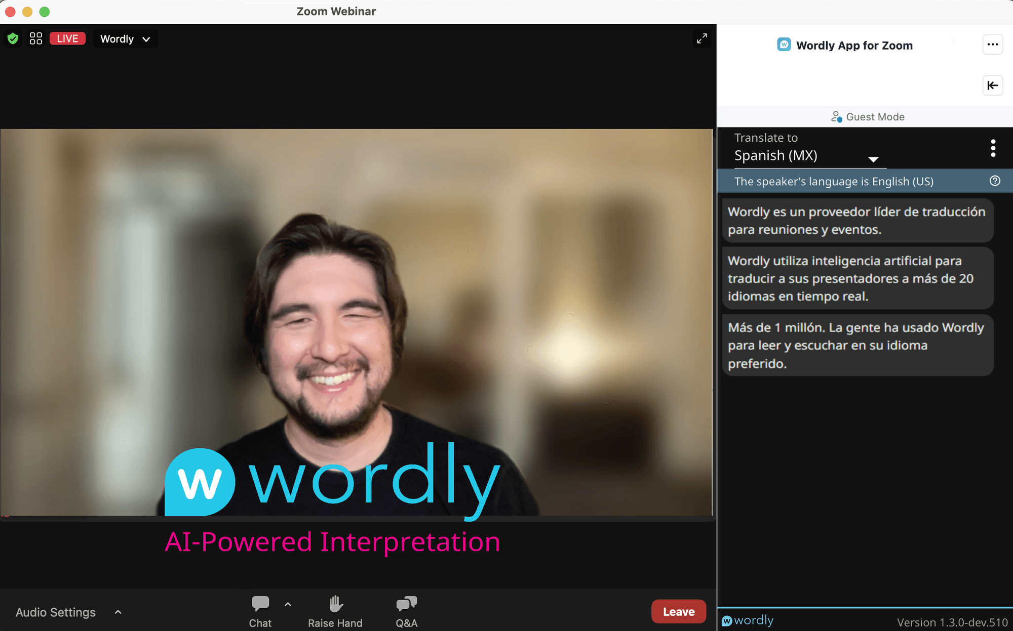 Zoom Interpretation Solutions Powered By AI | Wordly