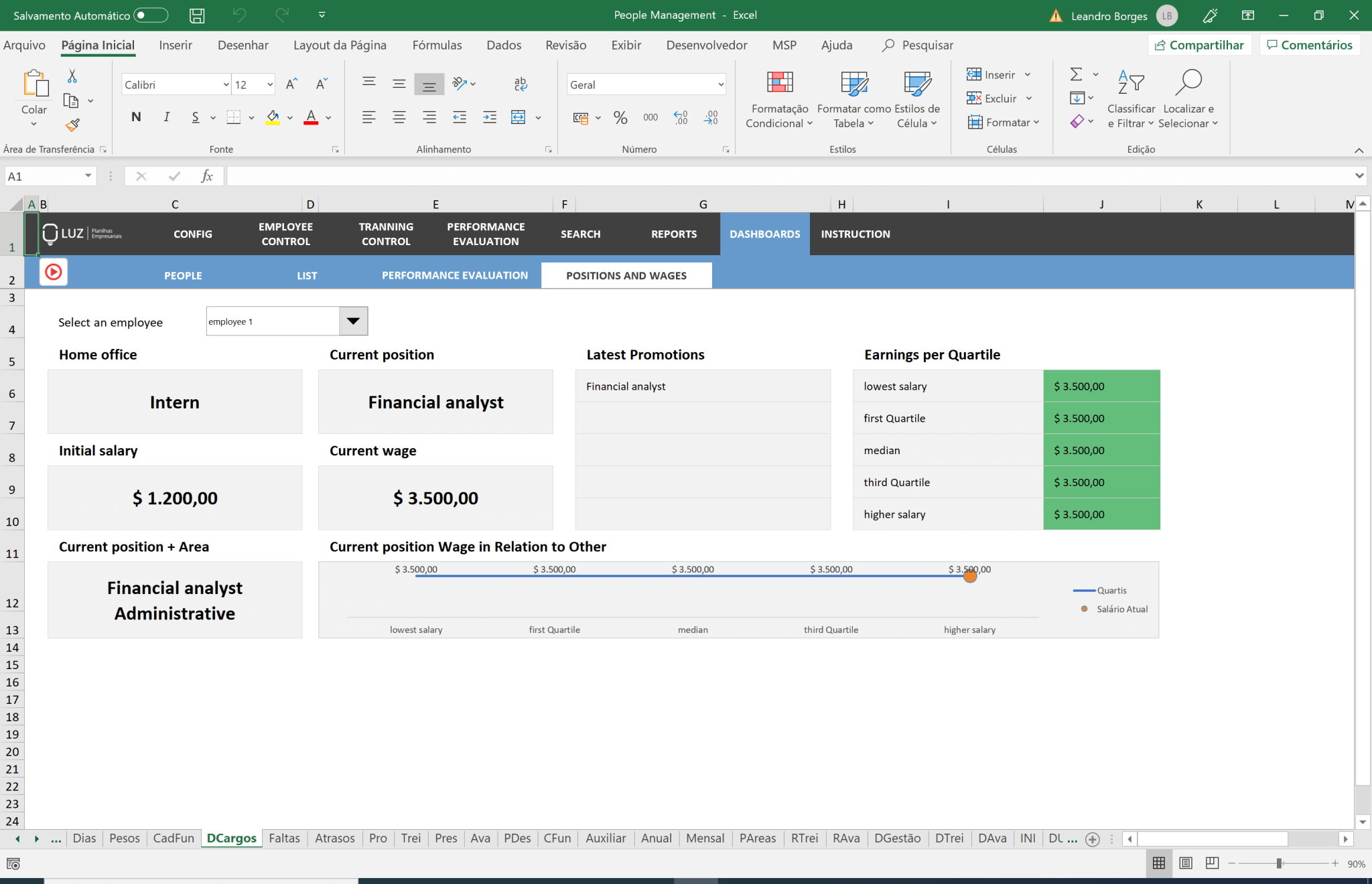 People Management Excel Spreadsheet Template - LUZ Templates