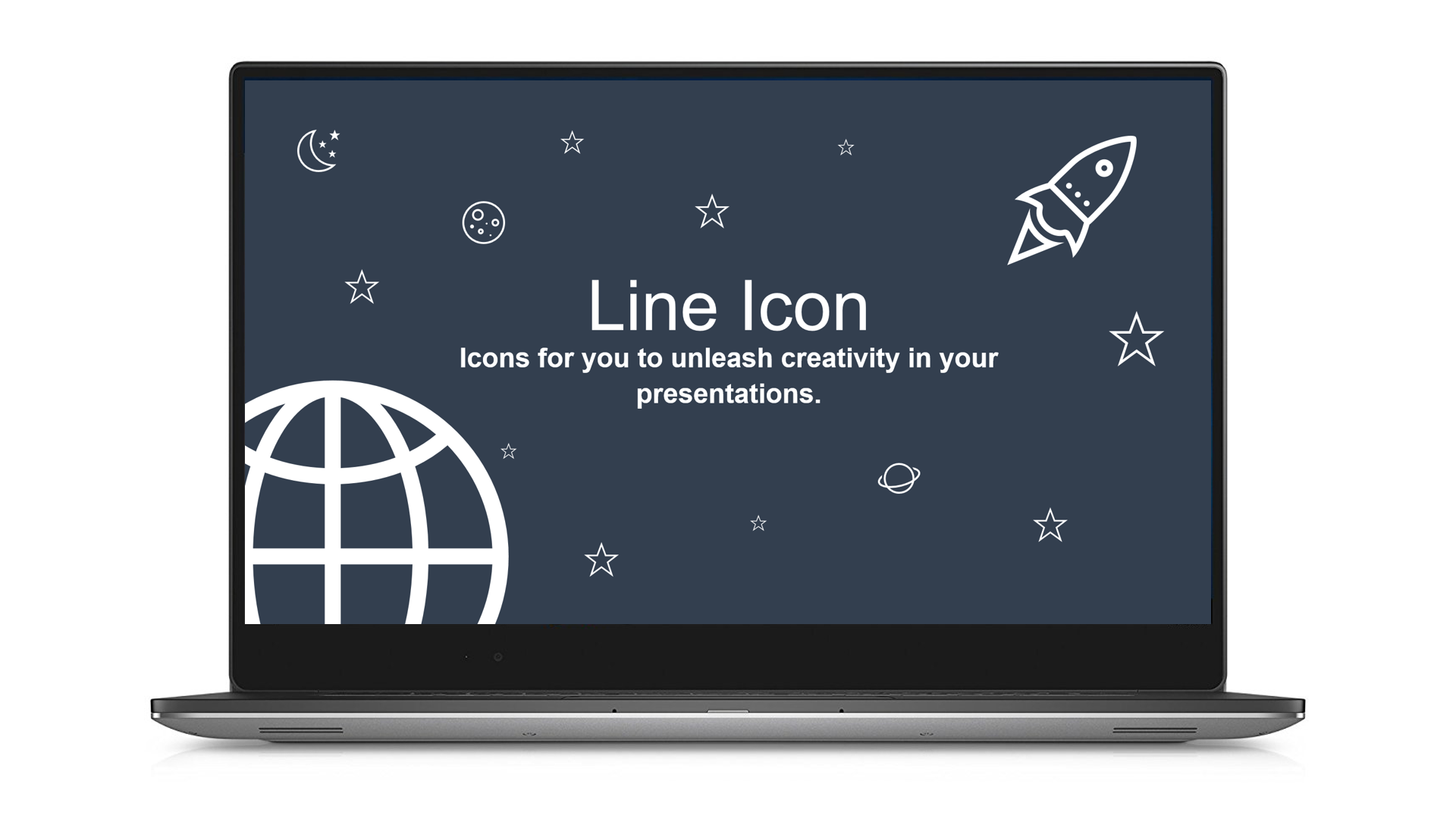 Line Icon Presentation in Powerpoint - Powerpoint Themes