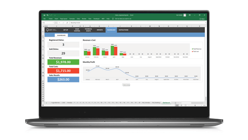 Restaurant Menu Engineering Excel Spreadsheet Template - LUZ Templates