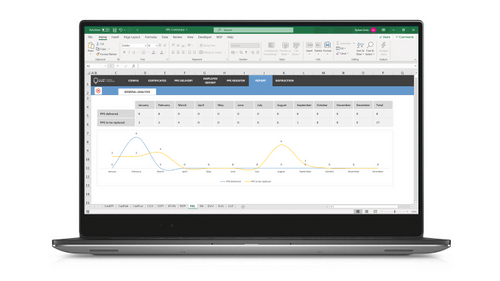 PPE Control Excel Spreadsheet Template - LUZ Templates