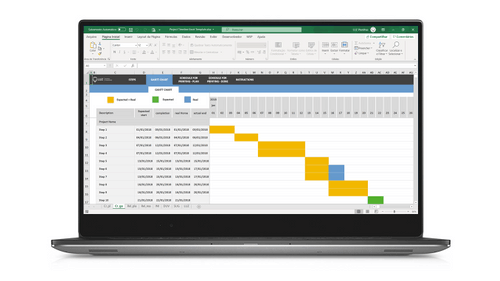 Project Timeline Excel Spreadsheet Template - LUZ Templates