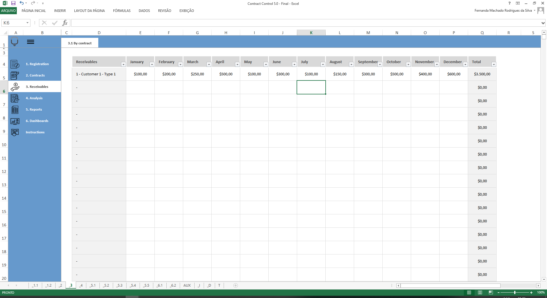 Contract Management and Control Excel Spreadsheet Template - LUZ Templates Contract Management and Control Excel Spreadsheet Template - LUZ Templates
