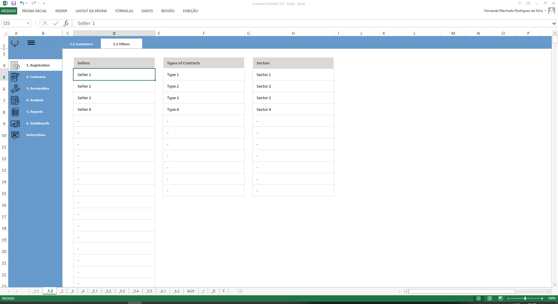 Contract Management and Control Excel Spreadsheet Template - LUZ Templates