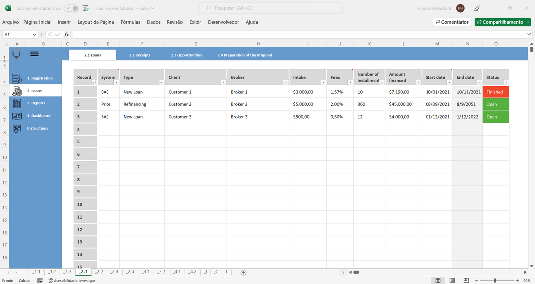 Loan Brokers Excel Spreadsheet Template - LUZ Templates