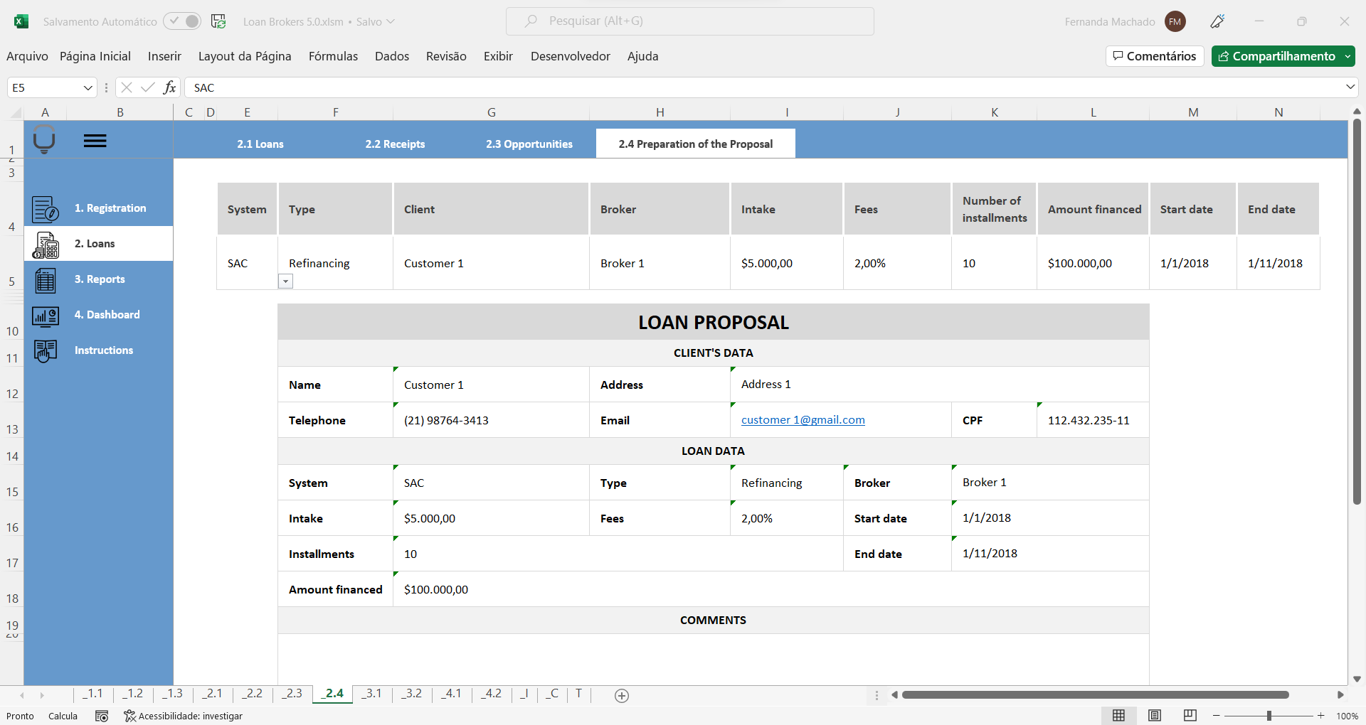 Loan Brokers Excel Spreadsheet Template - LUZ Templates
