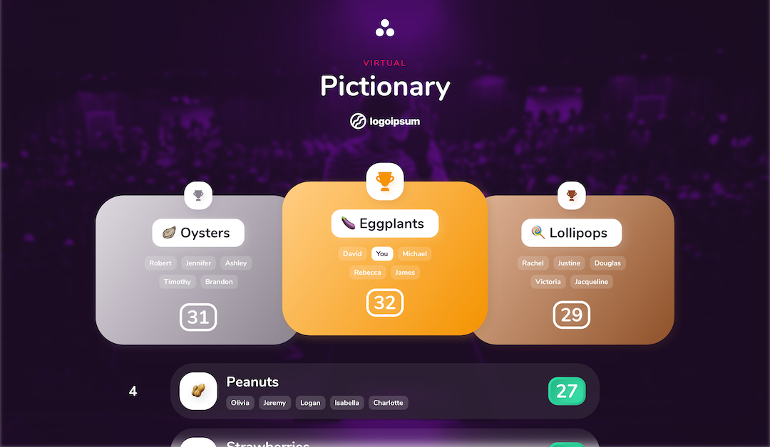 Virtual Pictionary Leaderboard | Confetti 🎉