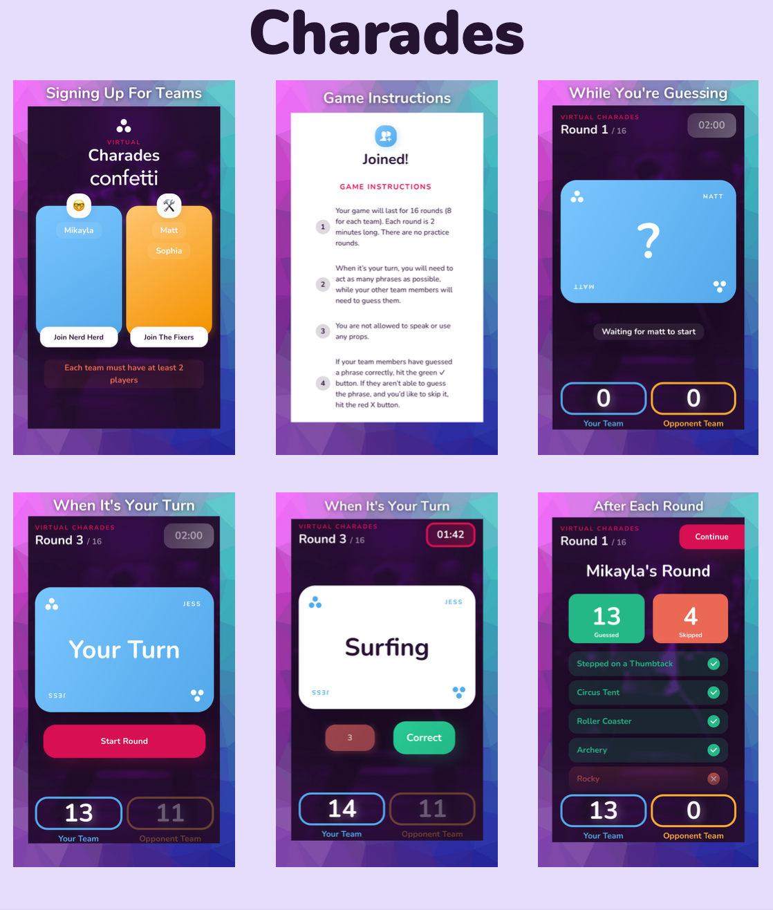Virtual Charades Screenshots | Confetti 🎉