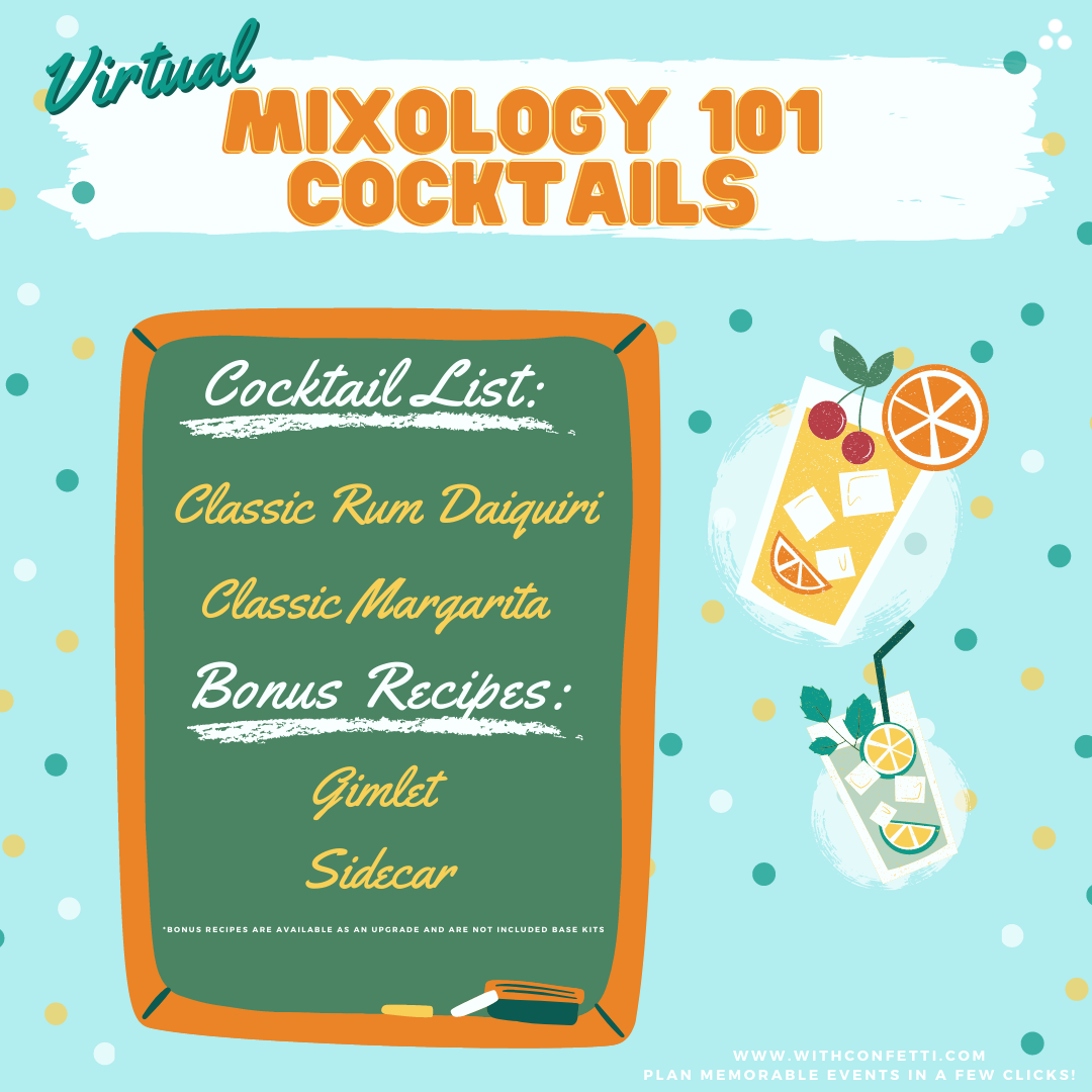 Mixology 101 Cocktail Menu | Confetti 🎉