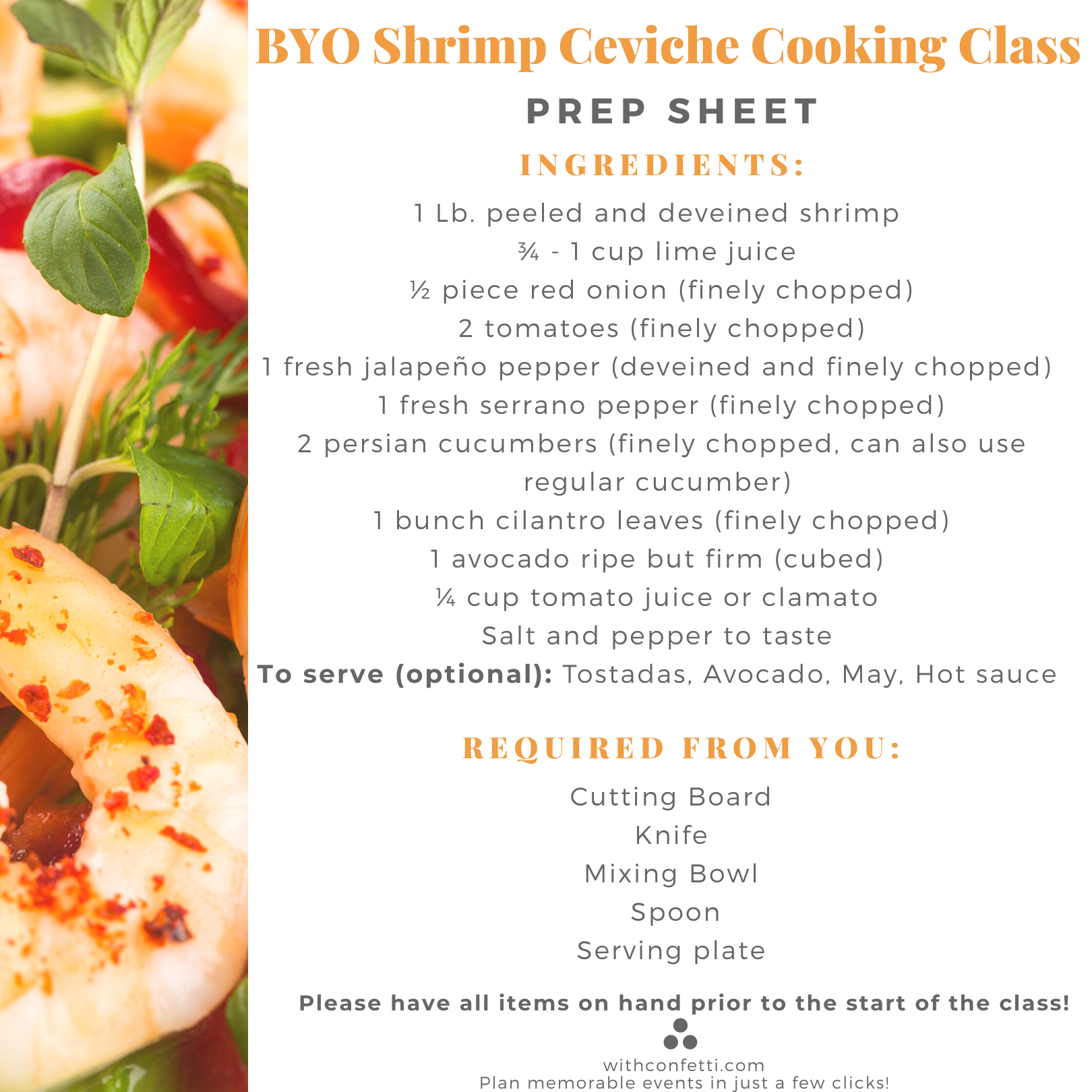 BYO Ceviche Recipe | Confetti 🎉