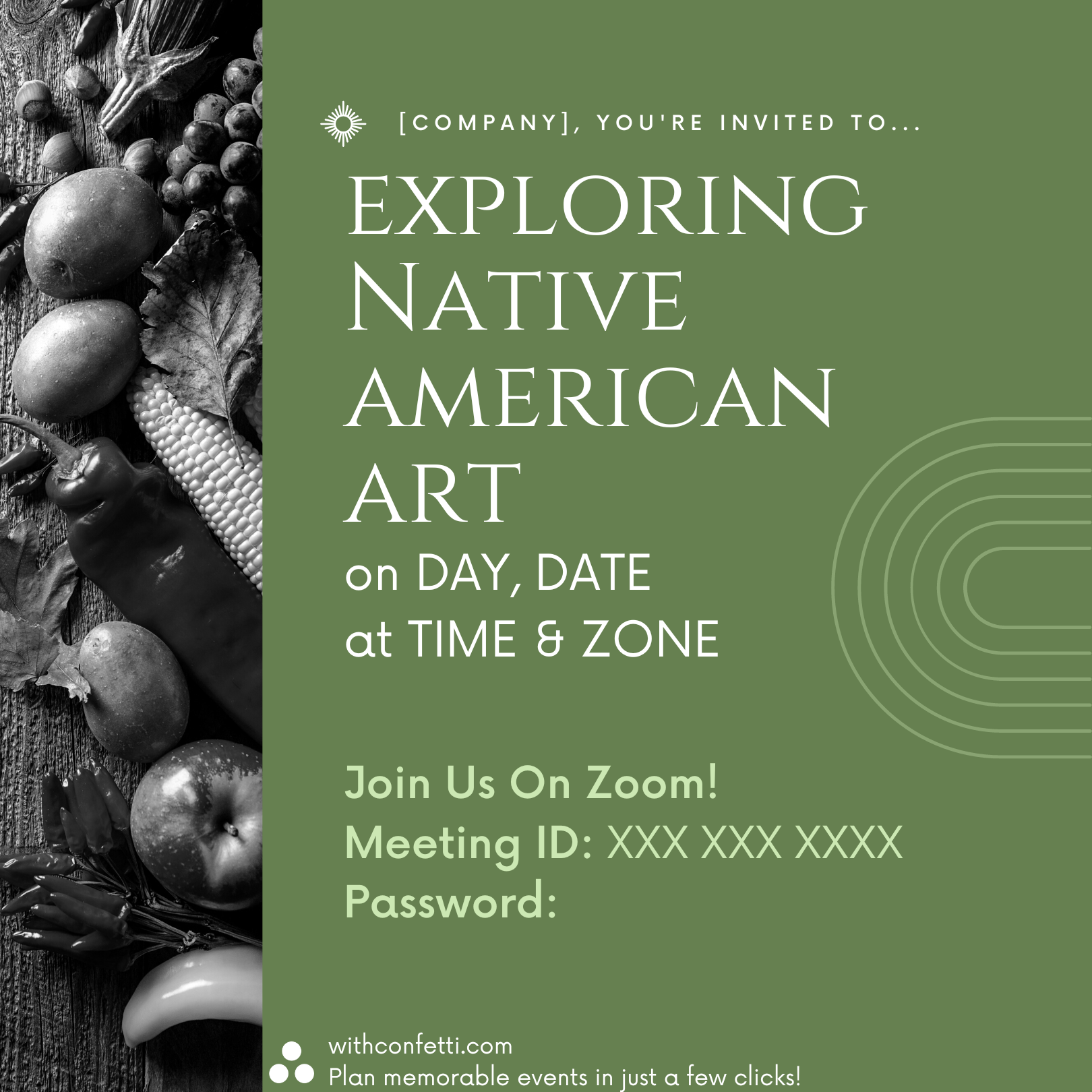 Exploring Native American Art Event Invite | Confetti 🎉