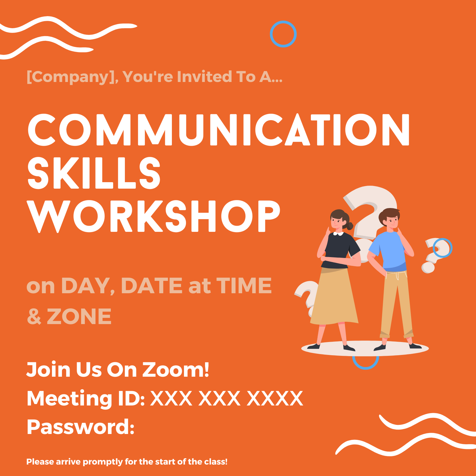 Communication Skills Workshop Event Invitation | Confetti 🎉