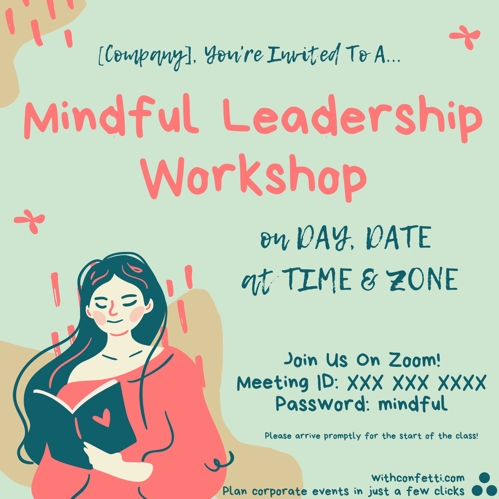 Mindful Leadership Workshop Event Invitation | Confetti 🎉