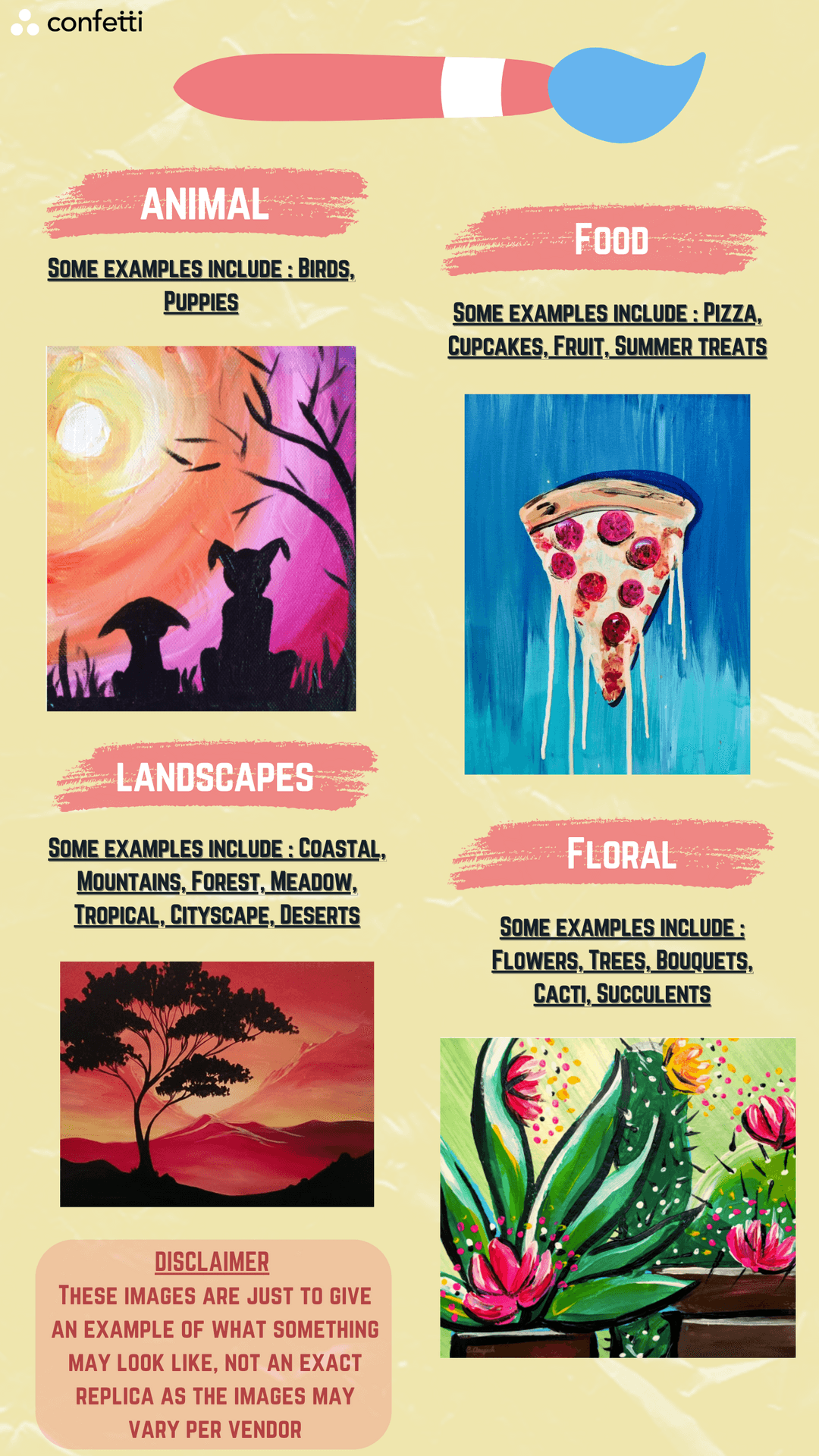 Acrylic Paint Class Themes | Confetti 🎉