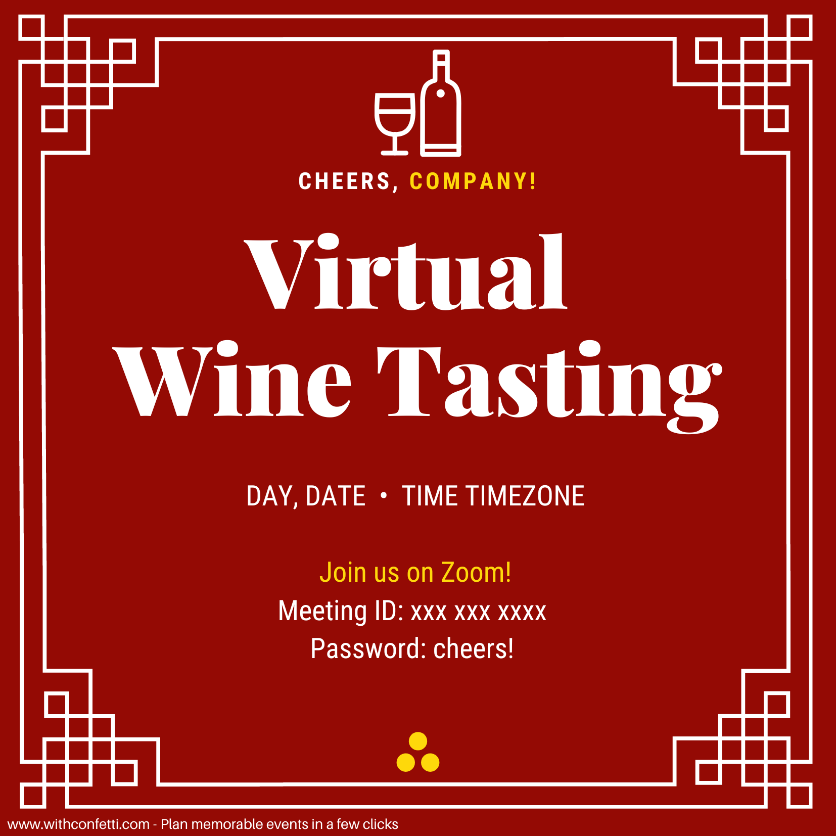 BYO Wine Tasting Event Invitation | Confetti 🎉