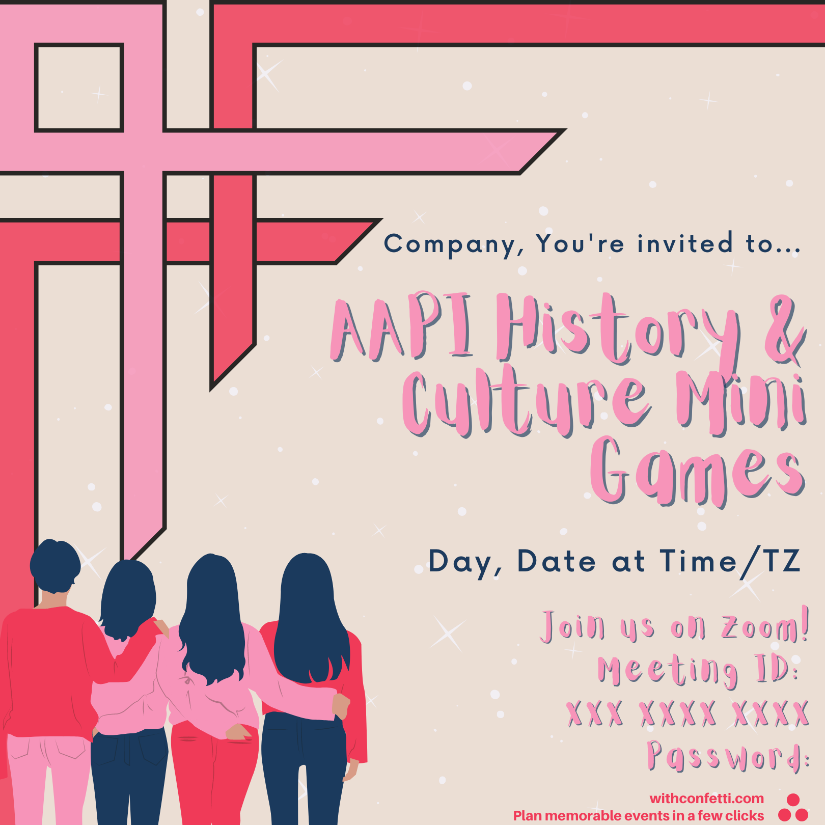 AAPI History & Culture Mini Games Event Invitation | Confetti 🎉