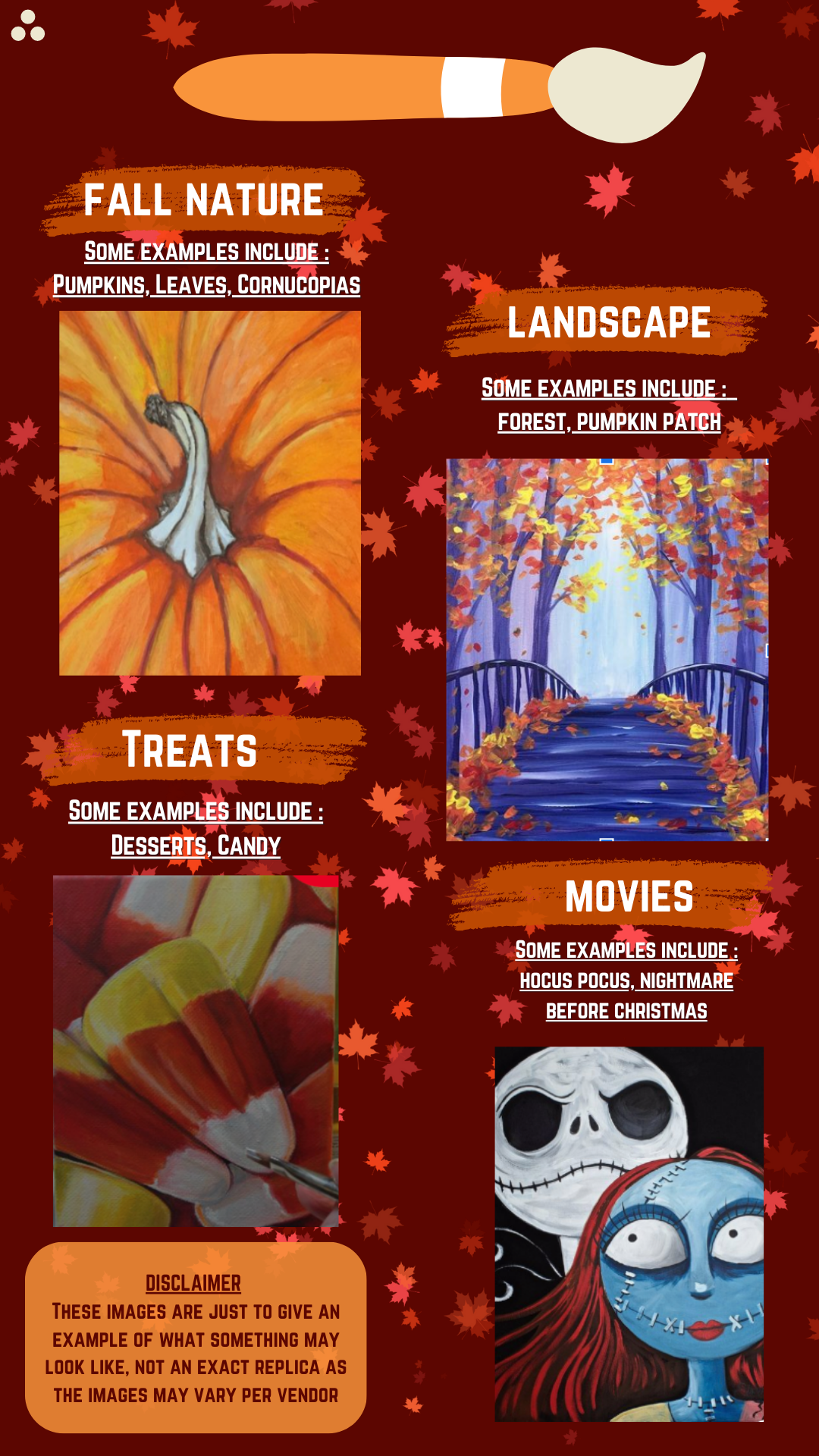 BYO Fall Painting Class Acrylic Themes | Confetti 🎉