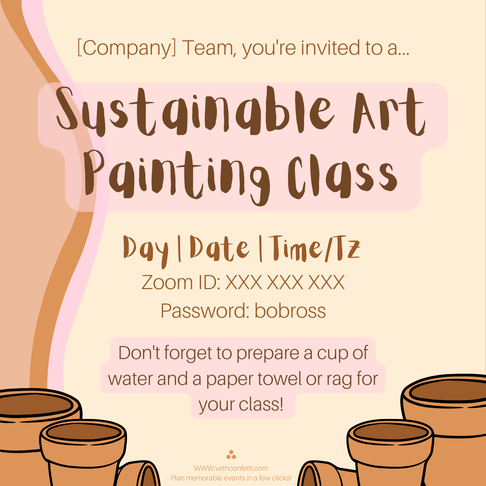 Sustainable Painting Class Event Invitation | Confetti 🎉