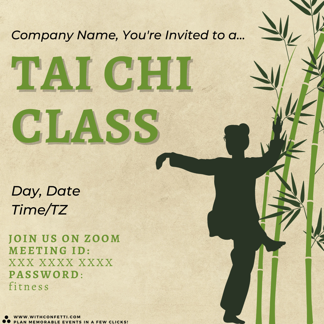 Tai Chi Class Event Invitation | Confetti 🎉