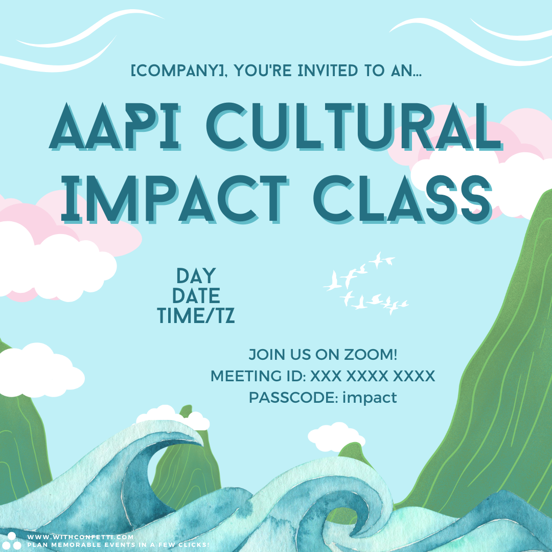 AAPI Cultural Impact Class Event Invitation | Confetti 🎉