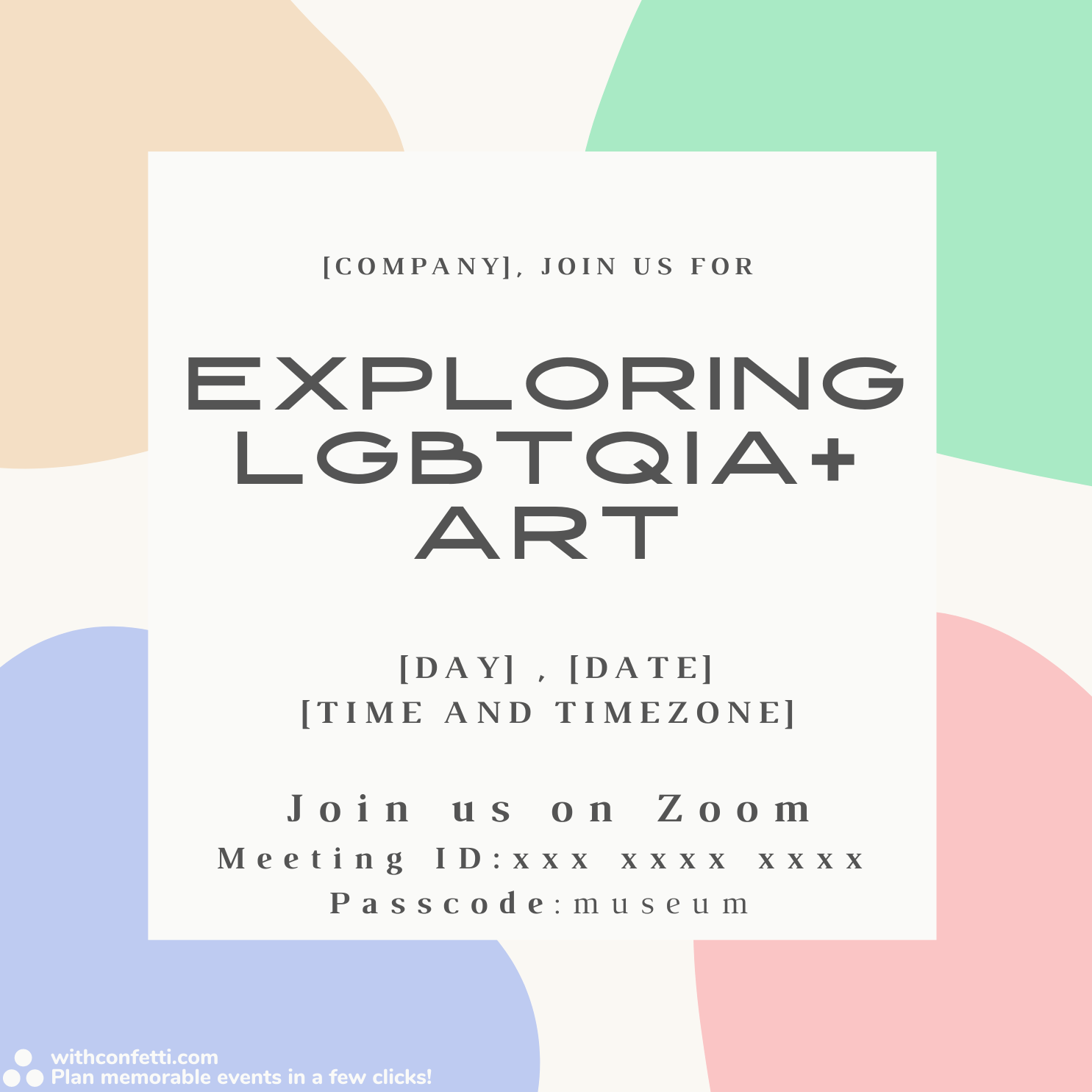 Exploring LGBT Art Event Invitation | Confetti 🎉