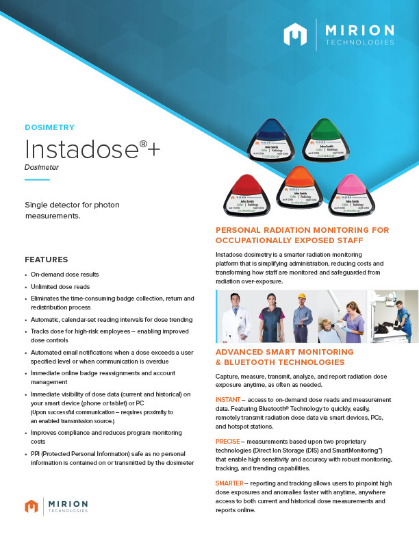 Instadose®+ | Digital X-Ray Company