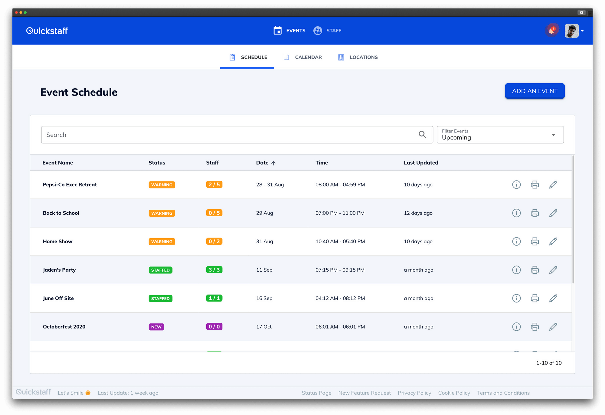 Quickstaff: The Easy Event Staff App