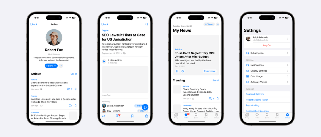 Fragments iOS 16 Design Kit for Figma