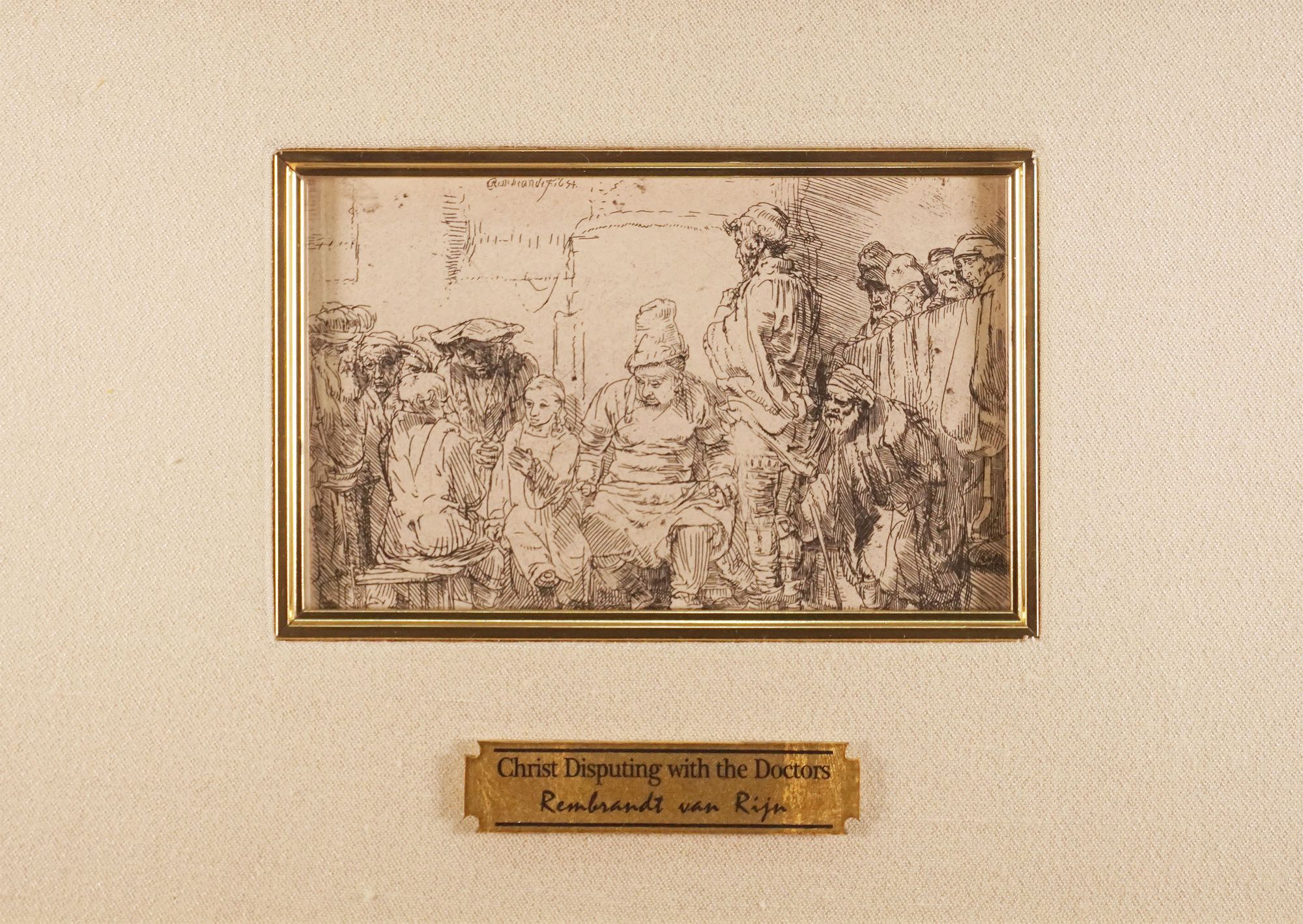 Rembrandt | Christ Disputing with the Doctors | Etching