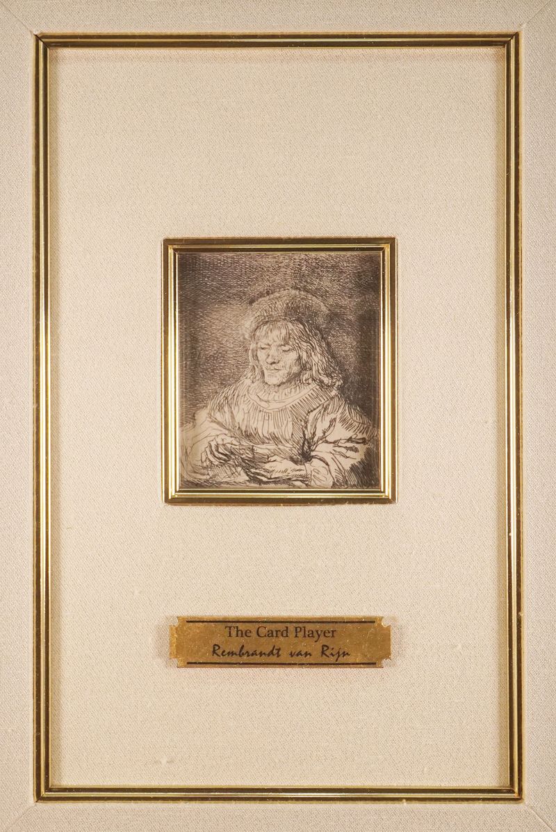 Rembrandt | The Card Player | Etching
