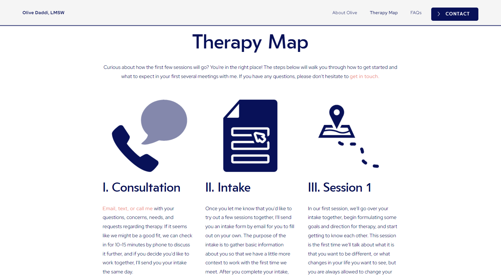Therapy Map - Olive Daddi Therapy