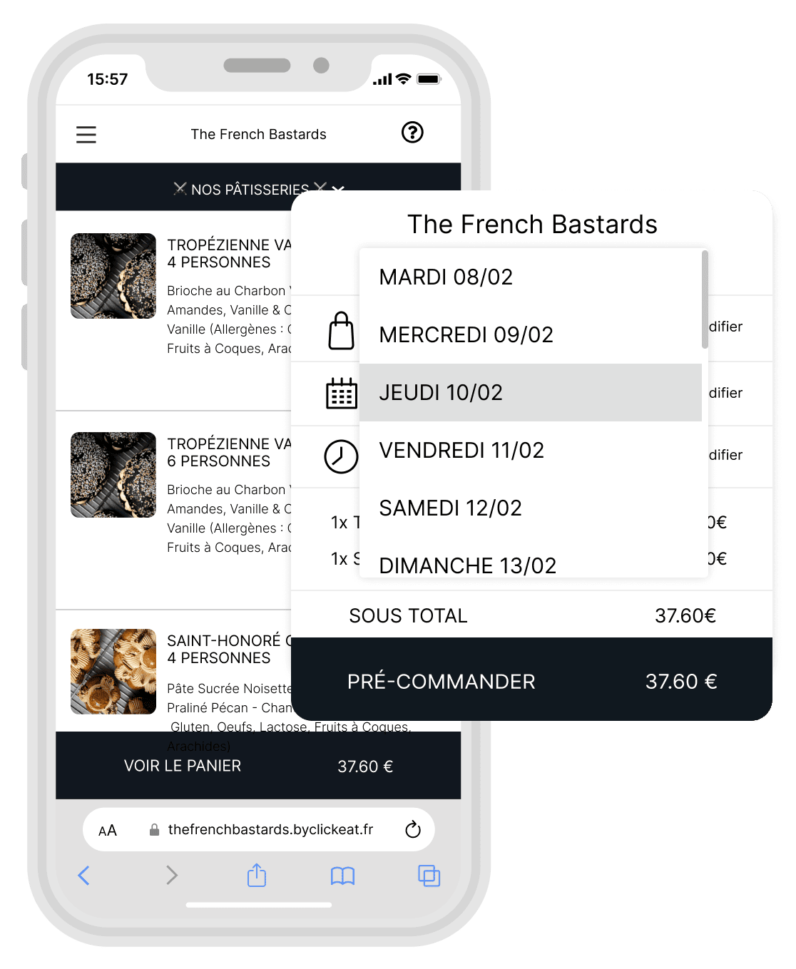 Créez le menu de votre restaurant en ligne | Clickeat