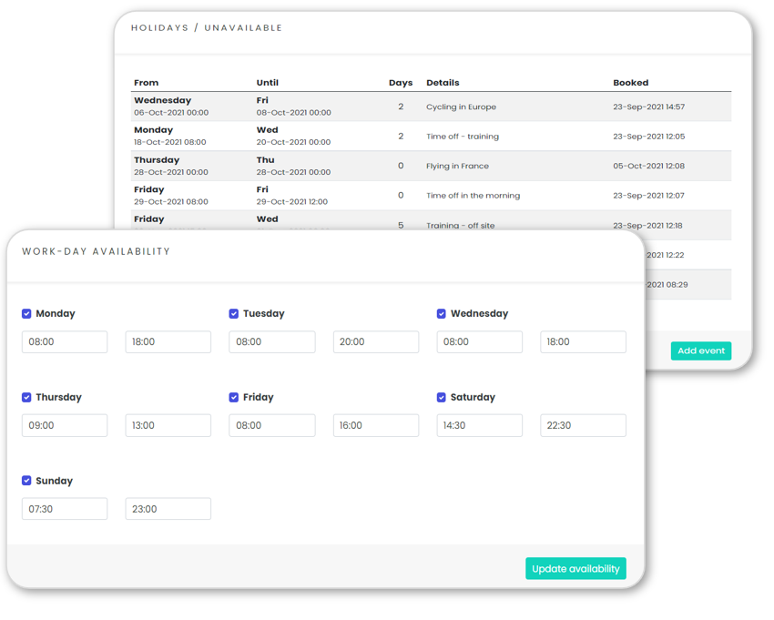 Diary management with Orthobridge
