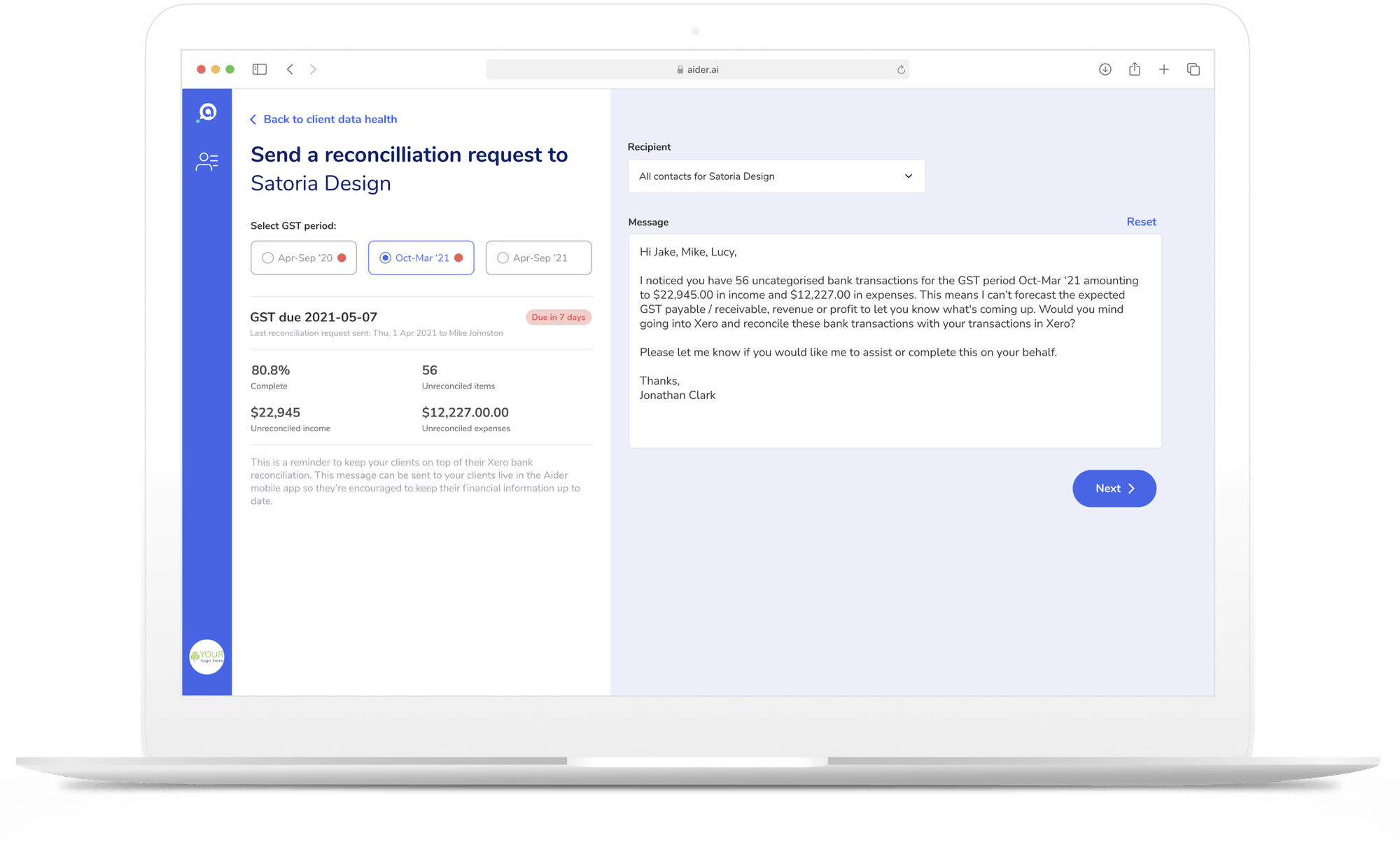 Advisory Intelligence Platform for Accountants and Bookkeepers | Aider