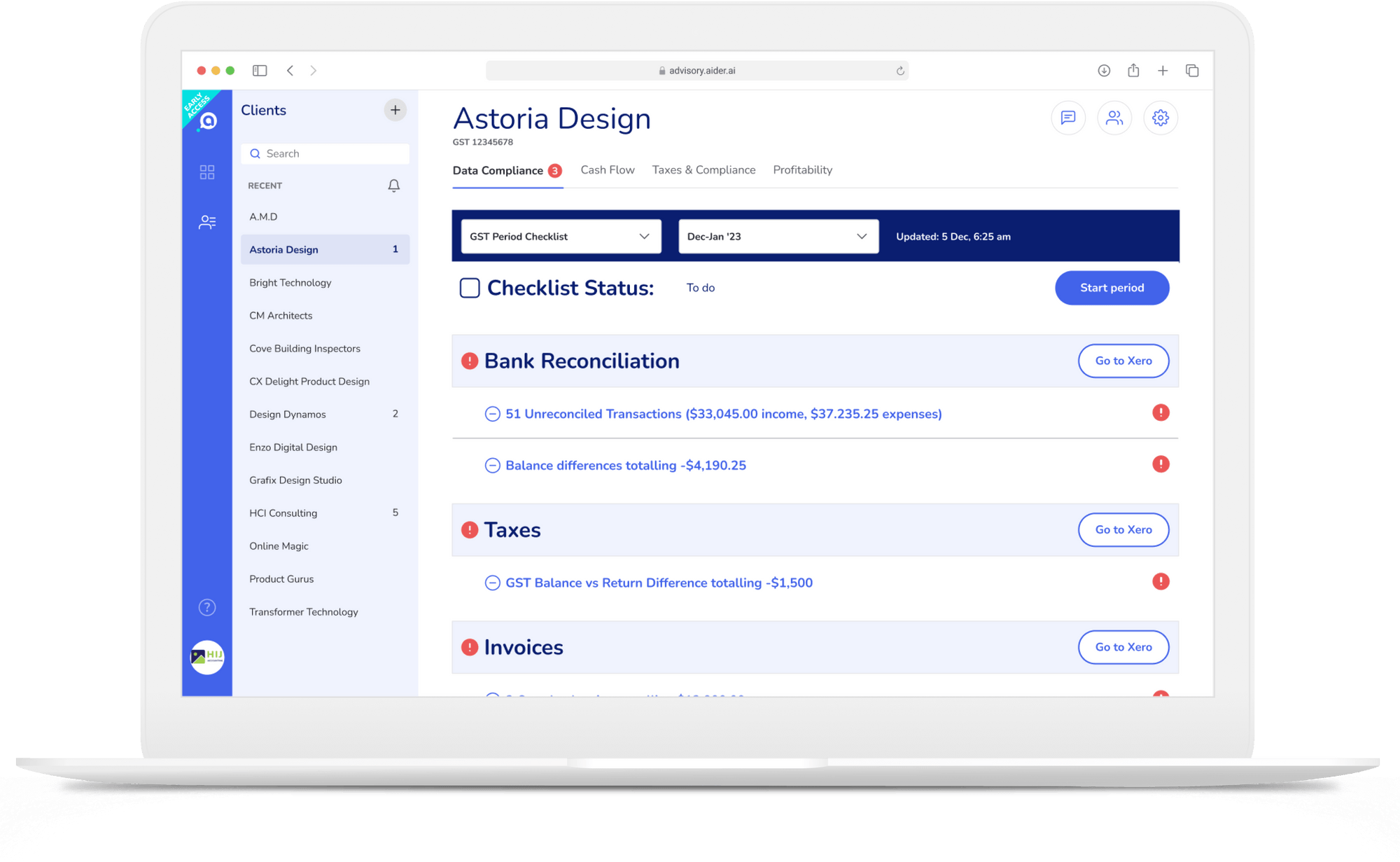 Advisory Intelligence Platform for Accountants and Bookkeepers | Aider