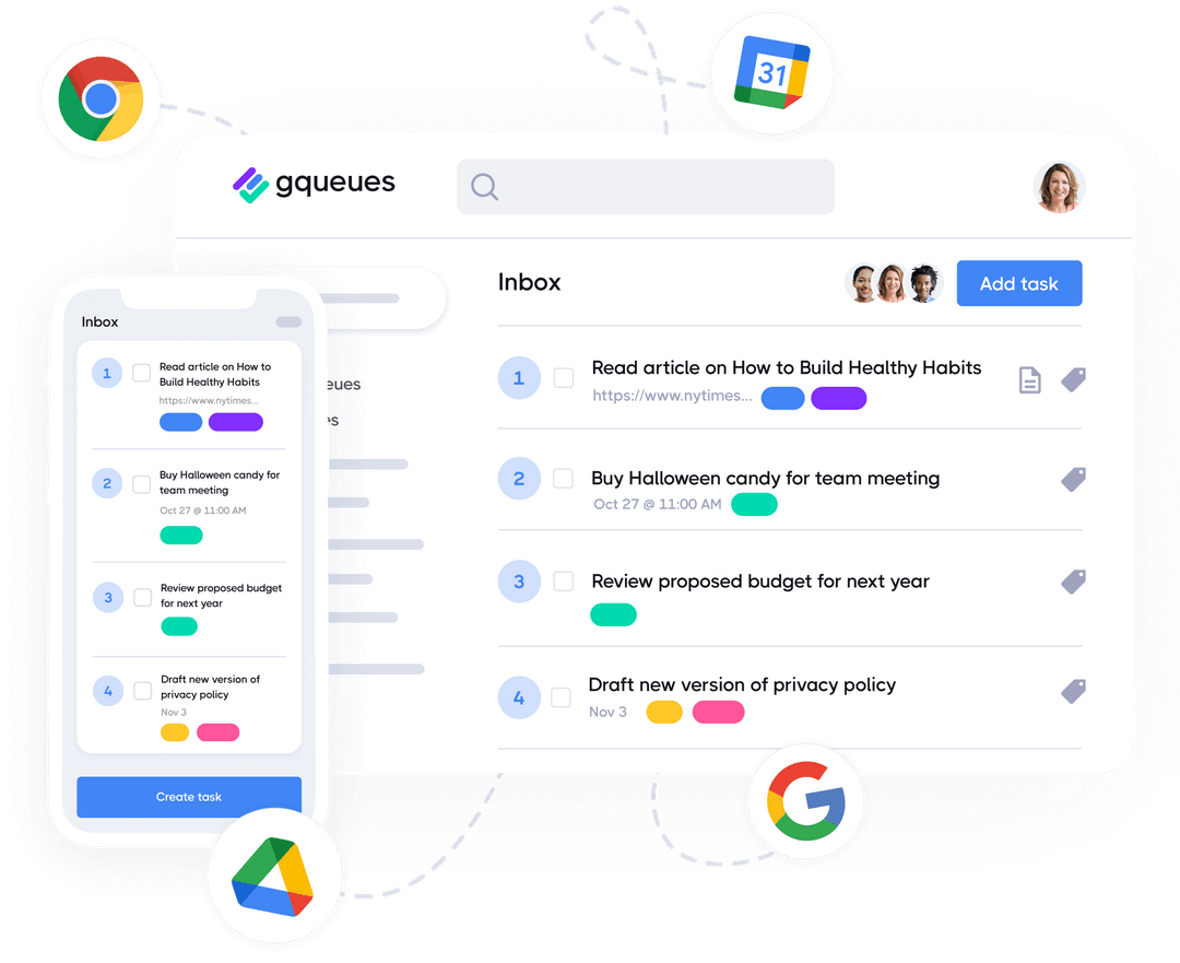 GQueues’ Work Management Features | GQueues