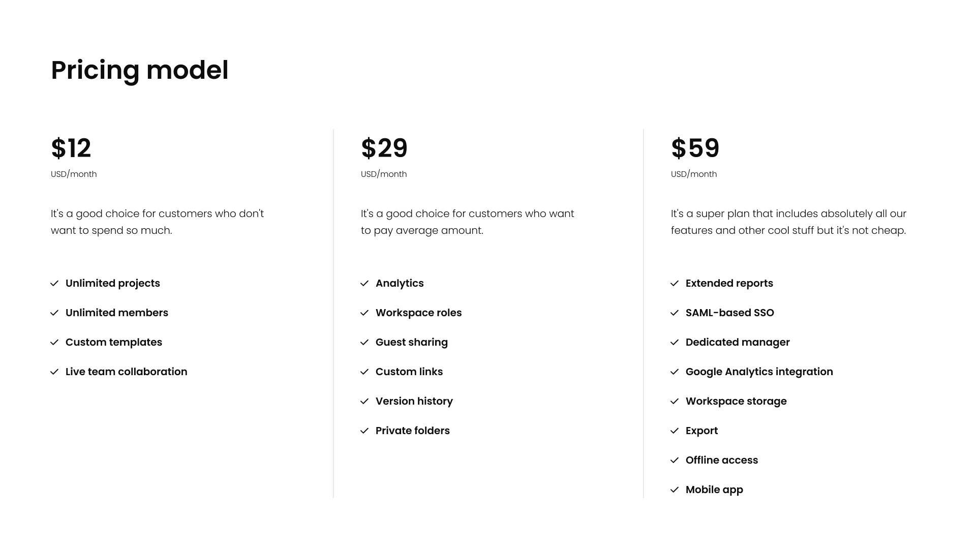 Business Model & Price Slide Templates - slidddo