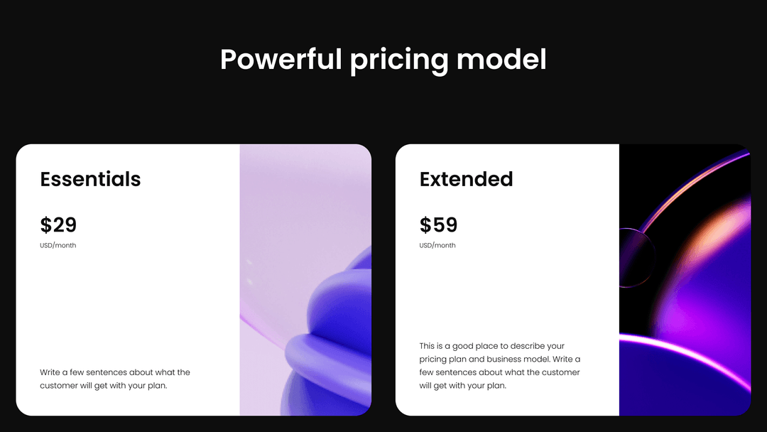 Business Model & Price Slide Templates - slidddo