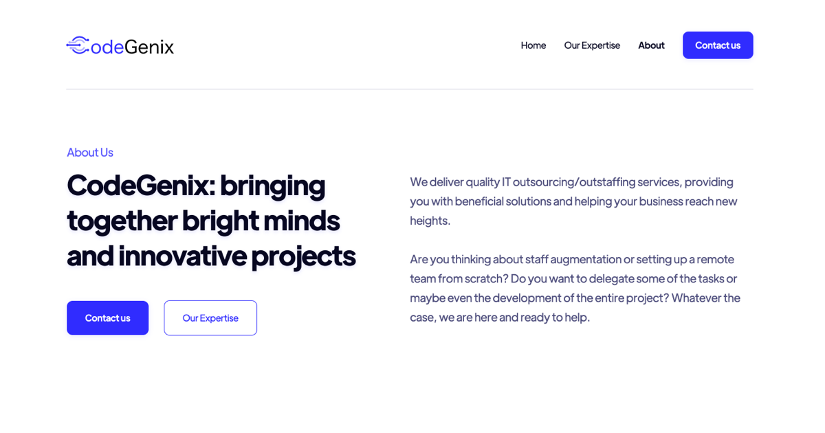 About - CodeGenix | Find out more about us