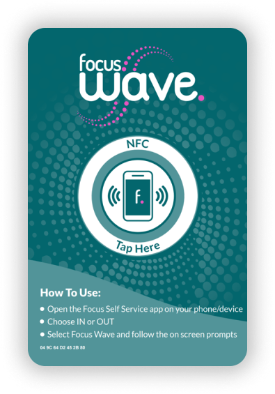 How do I clock in and out using Focus Wave?